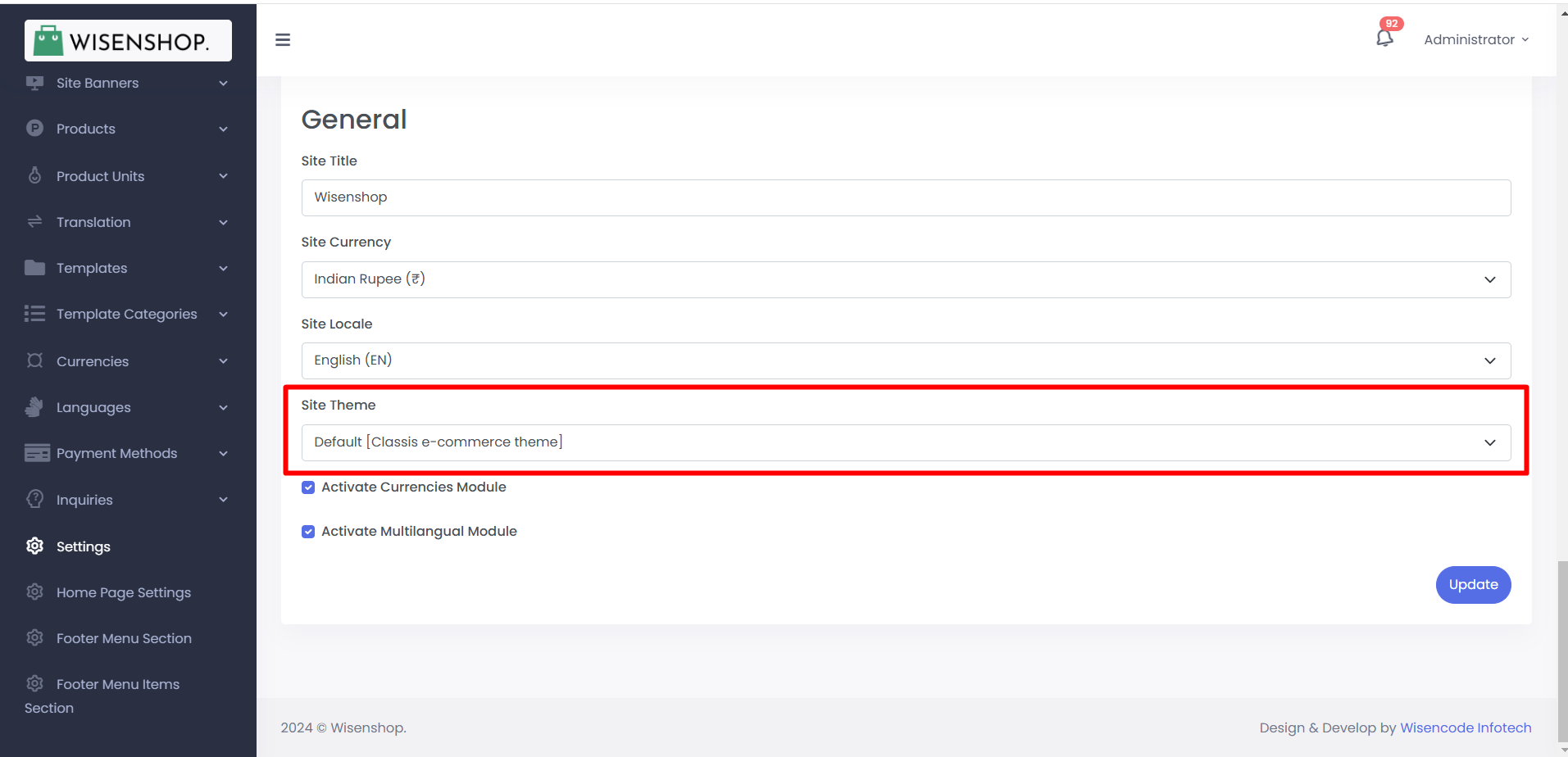 WisenShop Documentation - Multipurpose eCommerce script